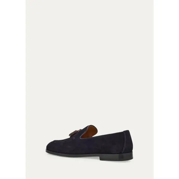 DOUCAL'S Stresa Suede Tasseled Loafers
