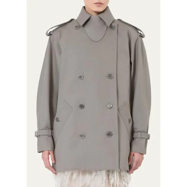 Max Mara Cacio Double-breasted Cotton Duster Coat
