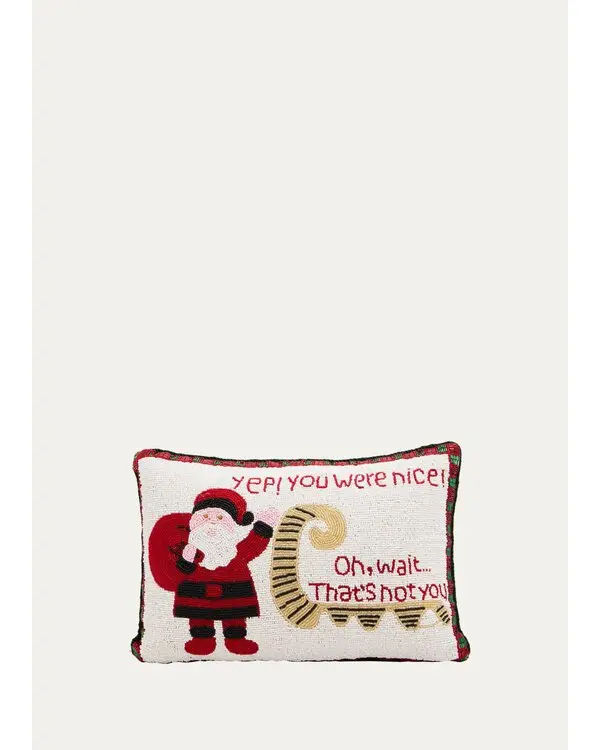 SUDHA PENNATHUR Embellished Santa Pillow