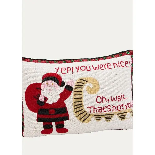 SUDHA PENNATHUR Embellished Santa Pillow