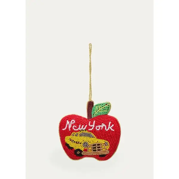 SUDHA PENNATHUR Ny Glass Beaded Apple Taxi Ornat