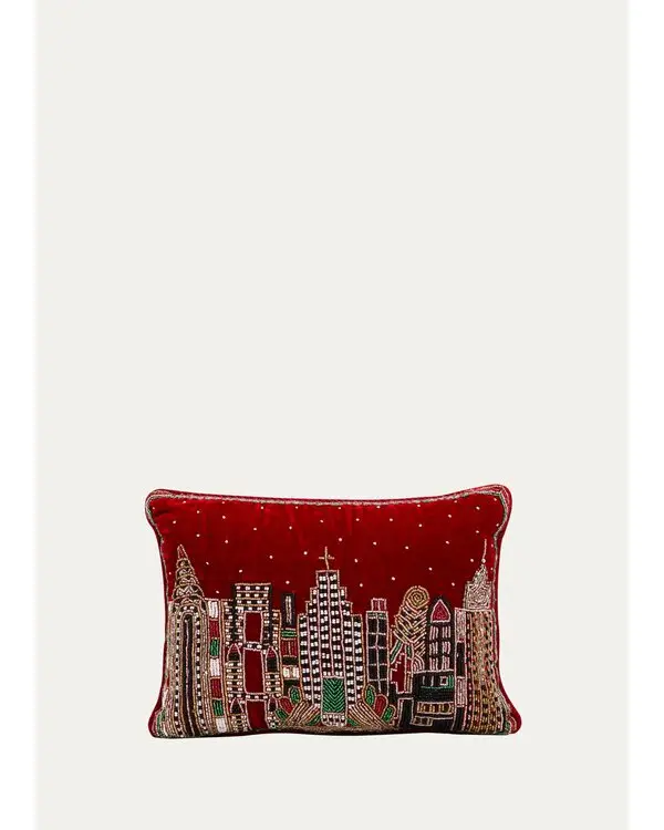 SUDHA PENNATHUR Embellished Velvet Pillow