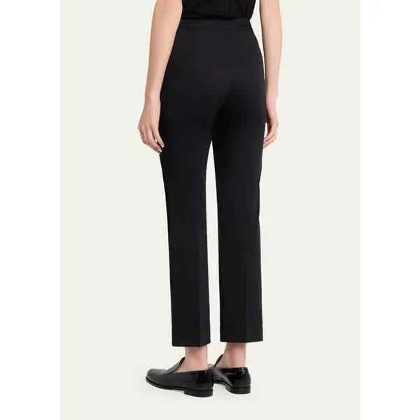 Max Mara Cotton-stretch Slim-leg Ankle Pants