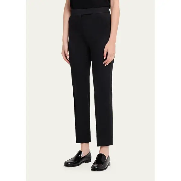 Max Mara Cotton-stretch Slim-leg Ankle Pants