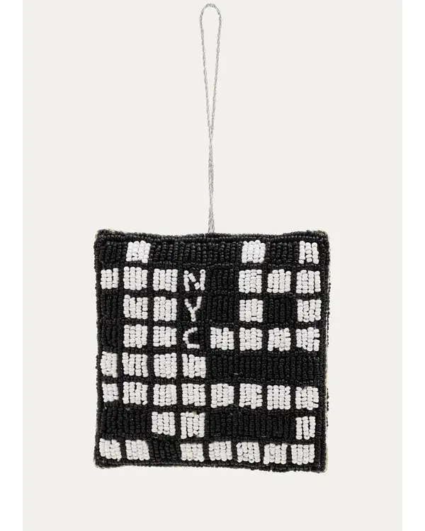 SUDHA PENNATHUR Crossword Puzzle Beaded Ornat - Multi