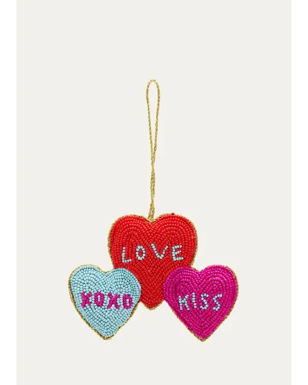 SUDHA PENNATHUR Xoxo Love Kiss Beaded Ornat - Multi