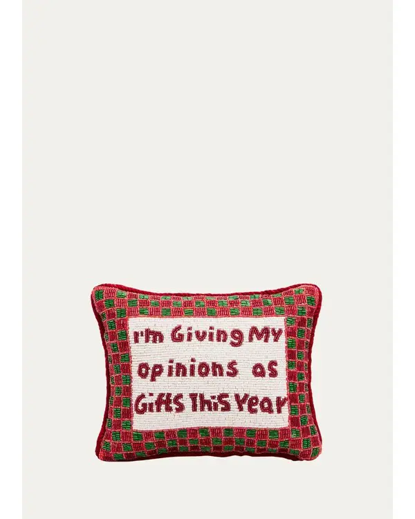 SUDHA PENNATHUR Beaded Throw Pillow