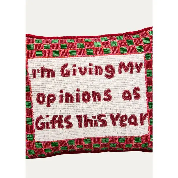 SUDHA PENNATHUR Beaded Throw Pillow