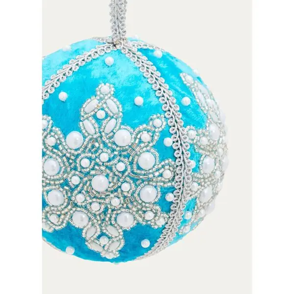 SUDHA PENNATHUR Embellished Snowflake Ball Ornat