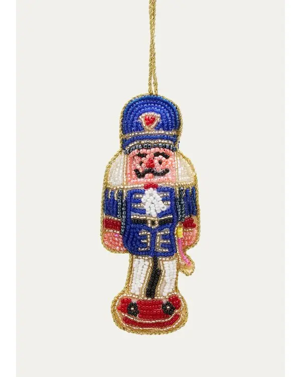 SUDHA PENNATHUR Beaded Nutcracker Ornat