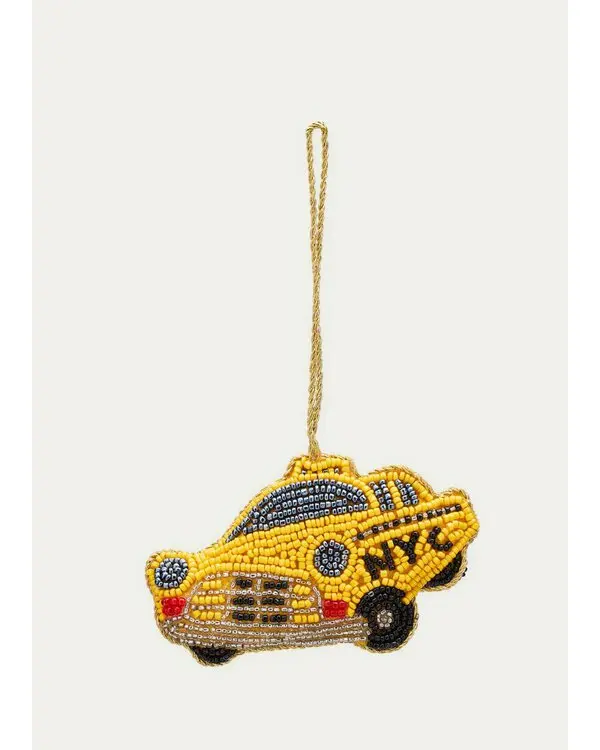 SUDHA PENNATHUR Hand-beaded Nyc Taxi Cab Ornat