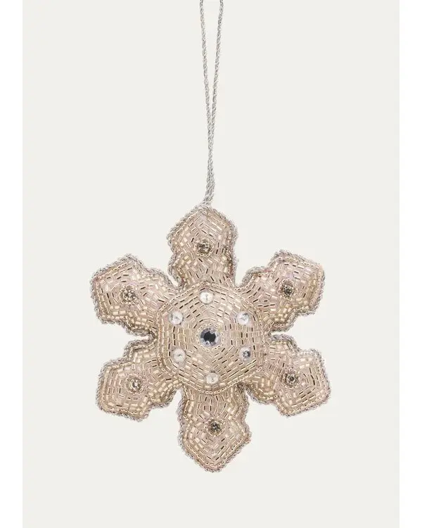 SUDHA PENNATHUR Snowflake Beaded Ornat