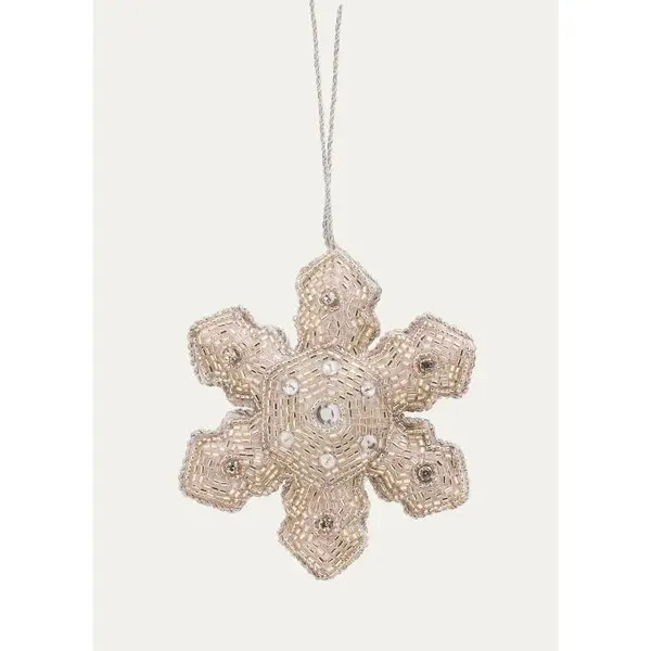 SUDHA PENNATHUR Snowflake Beaded Ornat