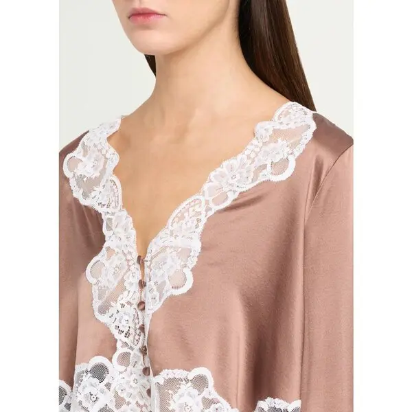 LoveShackFancy Elarine Lace-trim Cropped Top