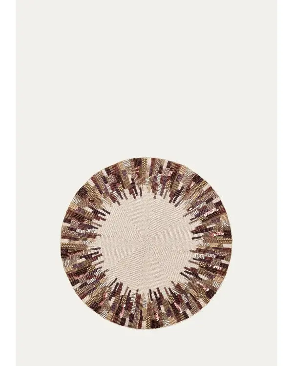 KIM SEYBERT Diadem Beaded Placemat - Brown Multi