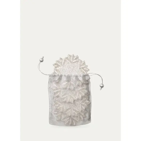 KIM SEYBERT Winter Lace Beaded Coasters, Set Of 4