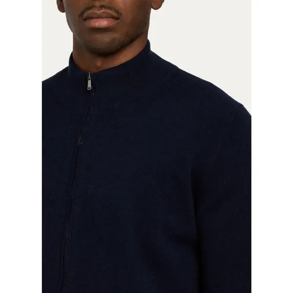 Fioroni Cashmere Sport Stitch Full-zip Bomber Cardigan