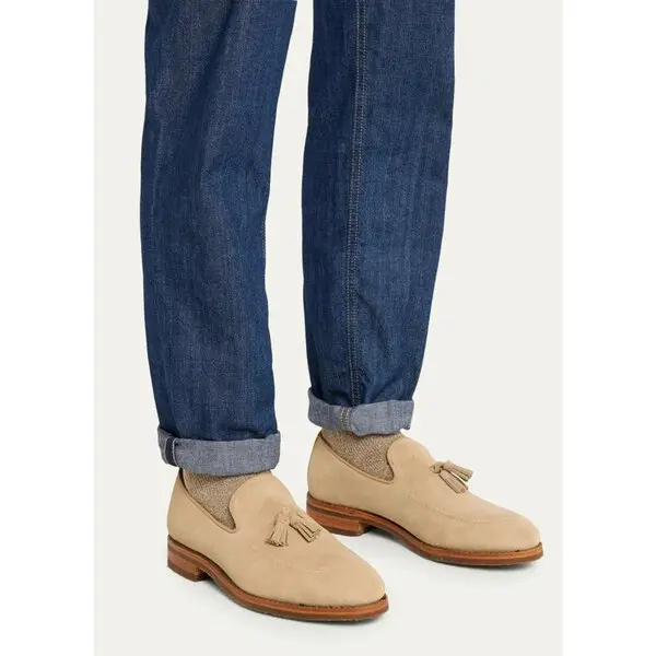Allen Edmonds Rand Suede Tassel Loafers