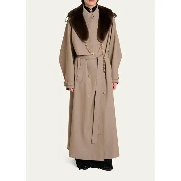 Gabriela Hearst Tellus Belted Long Trench Coat