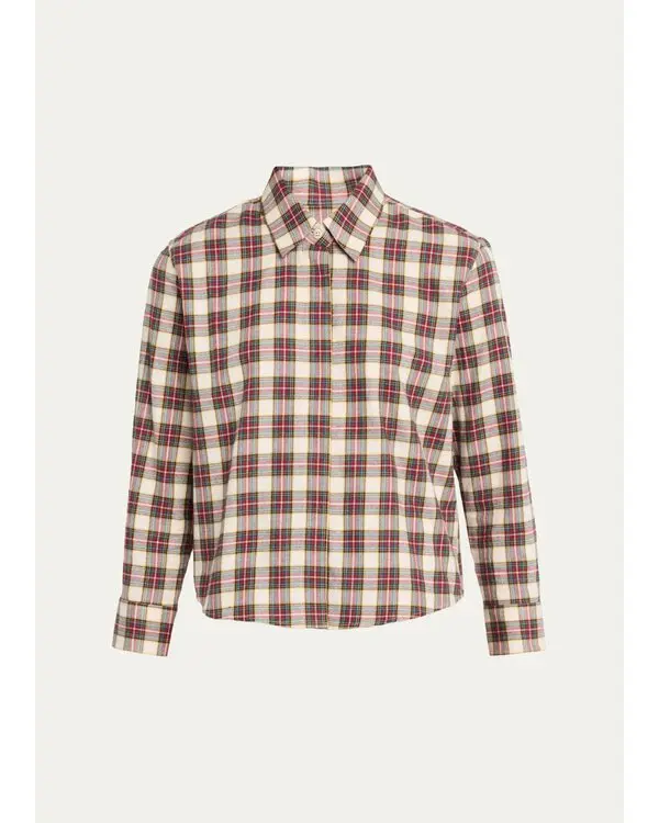Dries Van Noten Check Cotton Flannel Button-down Shirt