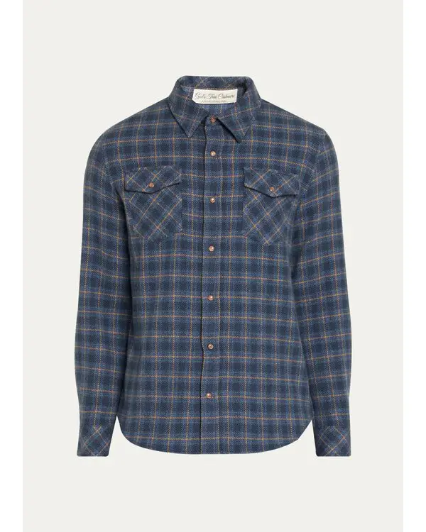 GOD'S TRUE CASHMERE Checked Cashmere Shirt