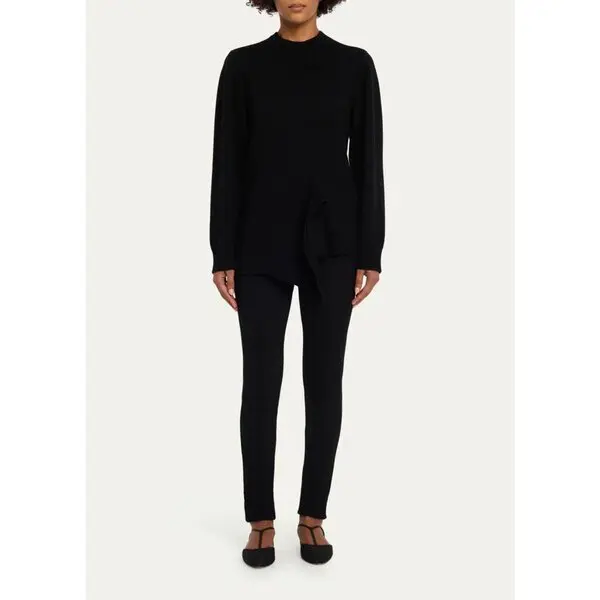 TOTEME Asymmetric Wool-cashmere Knit Sweater