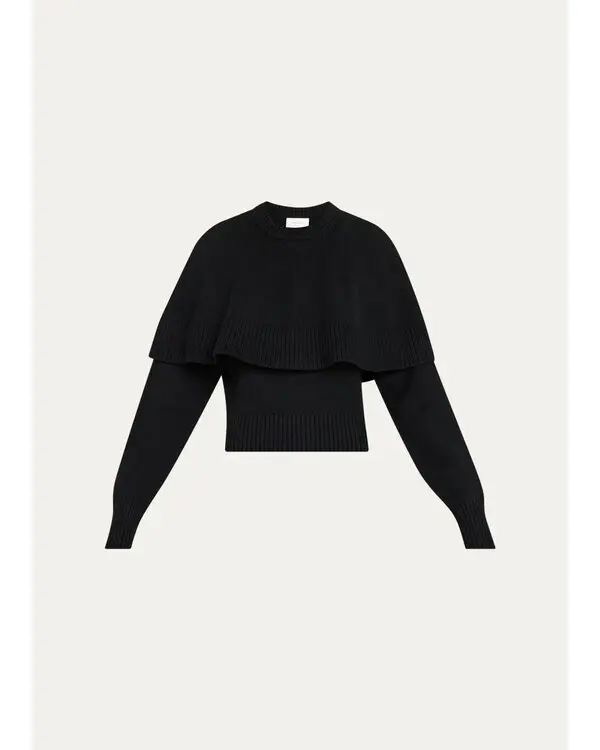 Ronny Kobo Evian Layered Cape Sweater
