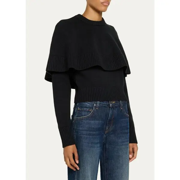 Ronny Kobo Evian Layered Cape Sweater