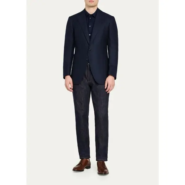 Cesare Attolini Cashmere Hopsack Single-breasted Sport Coat