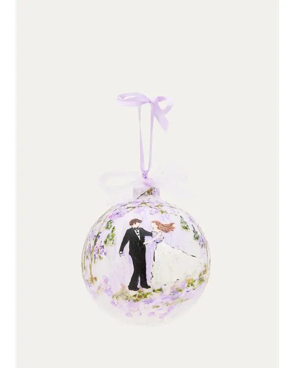 NANCY GEORGE-MICHALSON Wedding Dance Glass Sphere Ornat - Multi