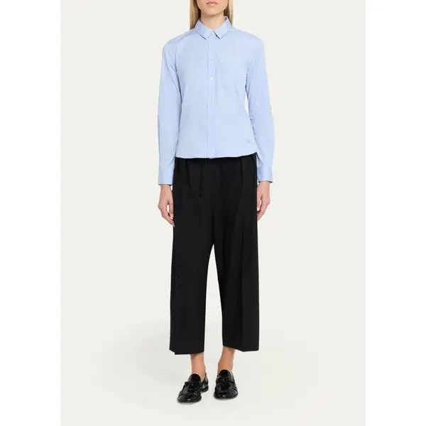 HIGH SPORT Cotton Woven Poplin Button-down Shirt