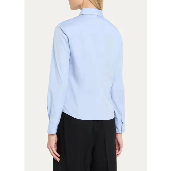 HIGH SPORT Cotton Woven Poplin Button-down Shirt