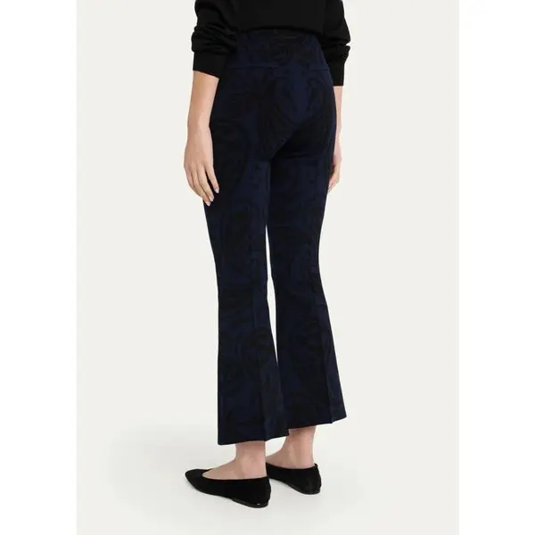 HIGH SPORT Cosmic Paisley Flared-leg Crop Pants