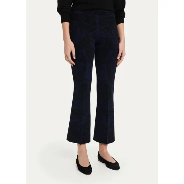 HIGH SPORT Cosmic Paisley Flared-leg Crop Pants