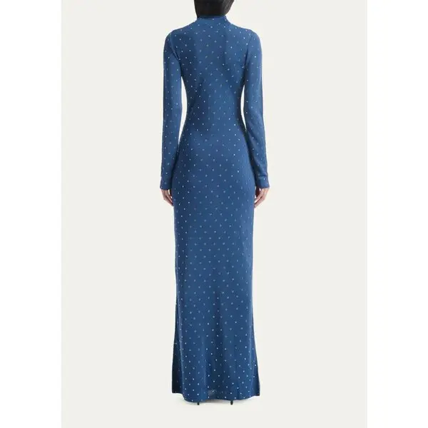 Altuzarra Cab Embellished High-neck Maxi Dress - Lake