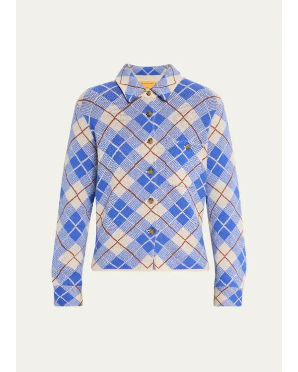 Guest In Residence Dylan Plaid Cashmere-knit Shirt - Reservoirc