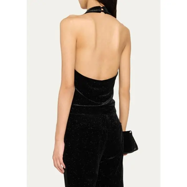 Ramy Brook Zia Halter Plunge Bodysuit