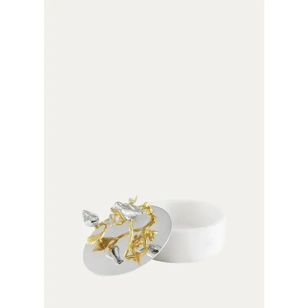 Michael Aram Lovebirds Silver & Gold Trinket Box