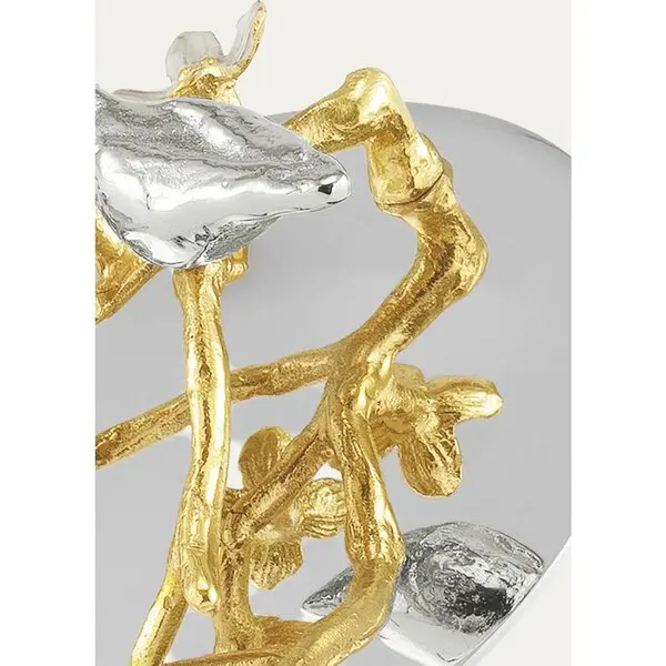 Michael Aram Lovebirds Silver & Gold Trinket Box