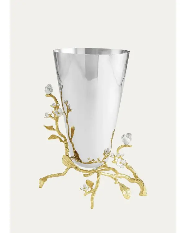 Michael Aram Lovebirds Silver & Gold Medium Vase