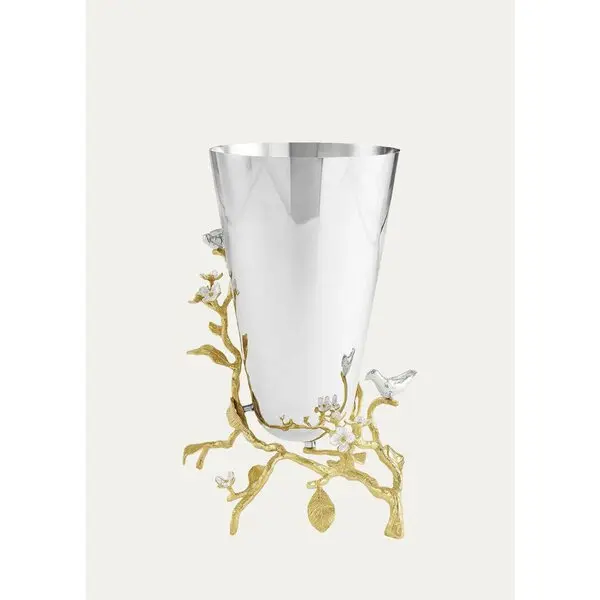 Michael Aram Lovebirds Silver & Gold Medium Vase