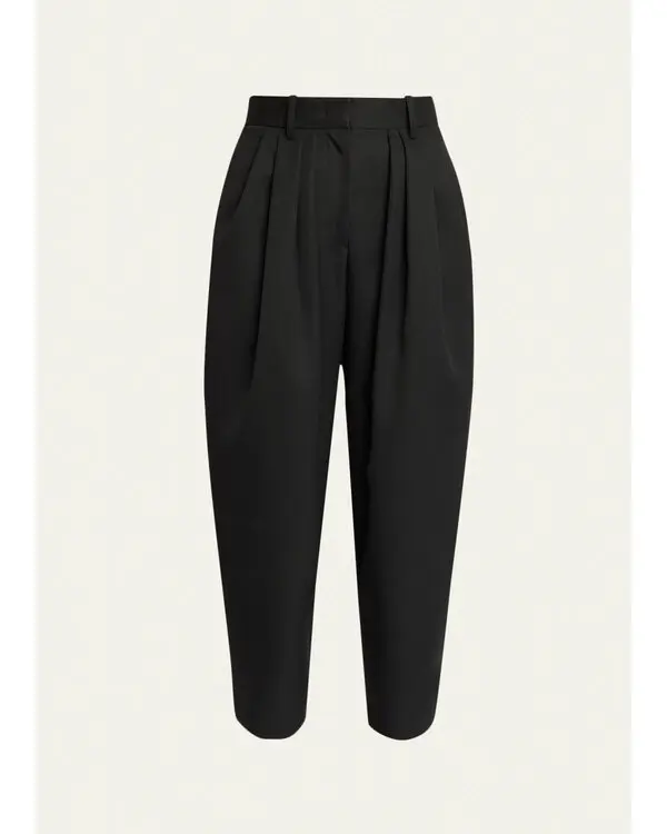 Isabel Marant Étoile Janice Pleated Wool Pants - Black