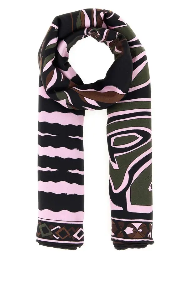 Emilio Pucci Silk Foulard Style Scarf - Printed
