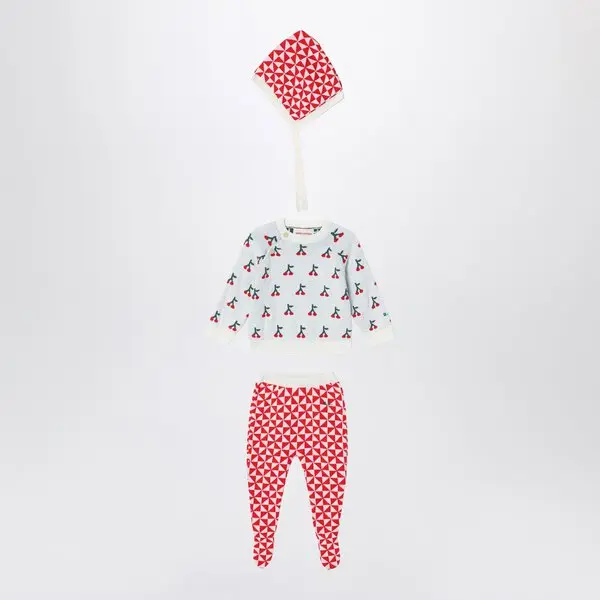 BOBO CHOSES Cherry Three-piece Cotton-blend Set For - Red