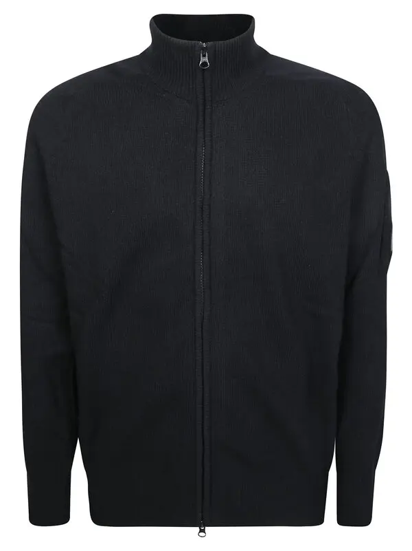 C.P. COMPANY Lambswool Grs Zipped Lens Mini Sweater