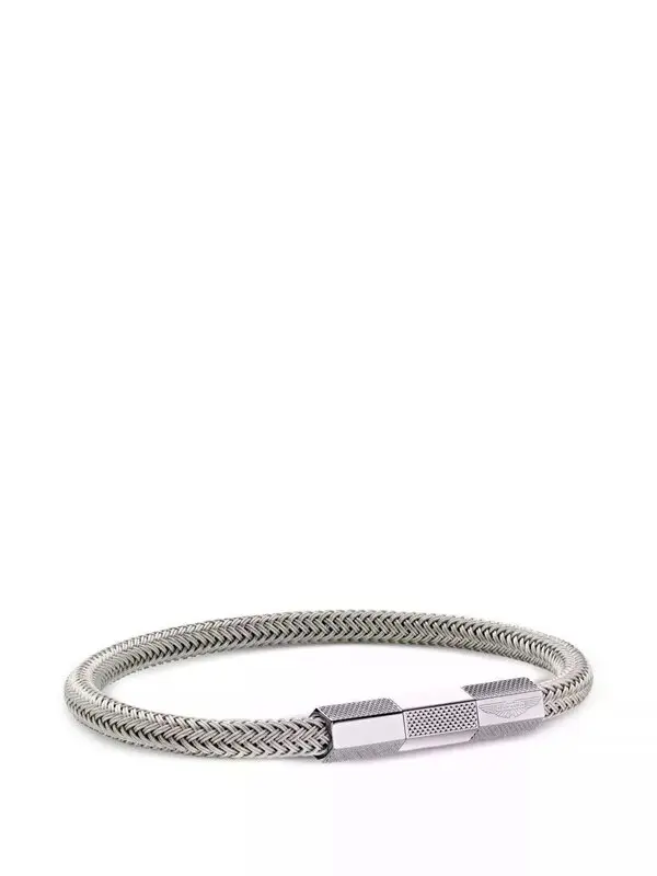 ASTON MARTIN Magnetic-clasp Woven Bracelet - Silver