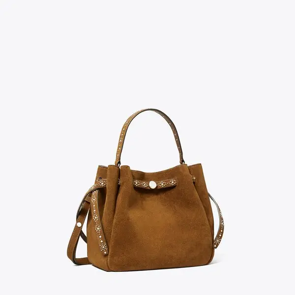 Tory Burch Romy Studded Suede Bucket Bag