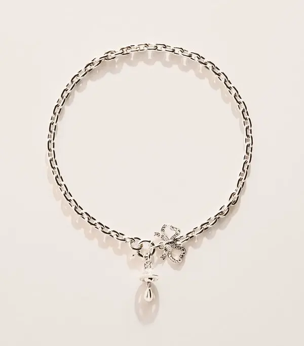 VIVIENNE WESTWOOD Crystal And Faux Pearl Rigoberta Pendant Necklace - Silver
