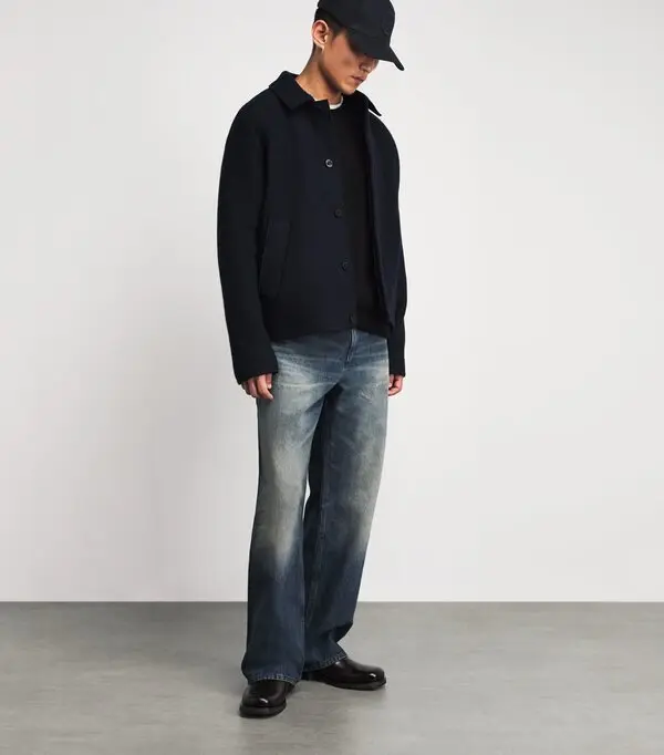 Stone Island Virgin Wool-blend Compass Baseball Cap