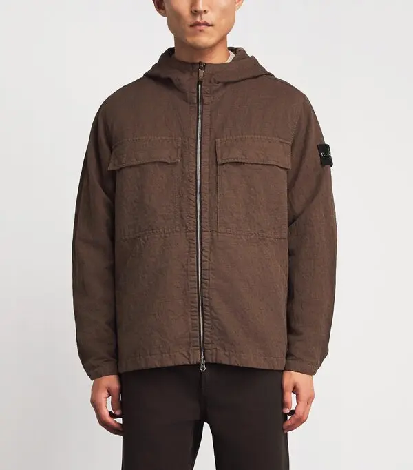 Stone Island Cotton-blend Hooded Jacket